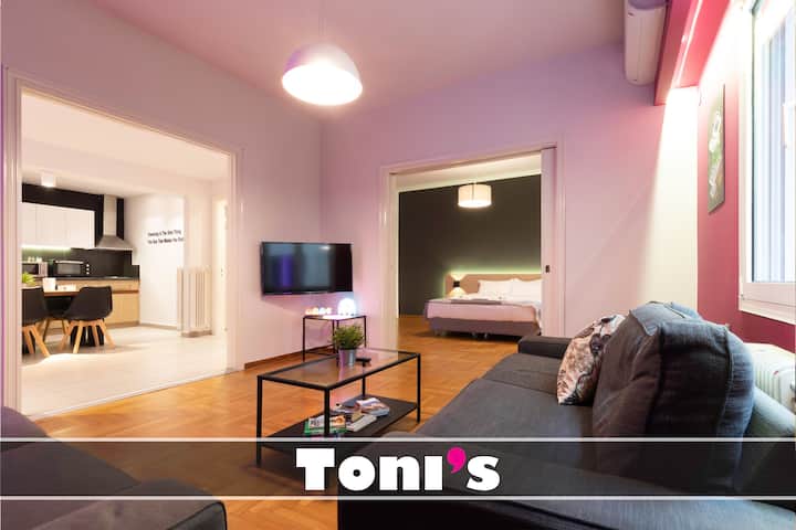 Toni's - Central 3bd Apartment 15 Sec To Metro - Athene