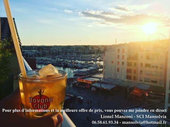 T4 Duplex Centre Port/terrasse/parking/clim/wifi - Agde