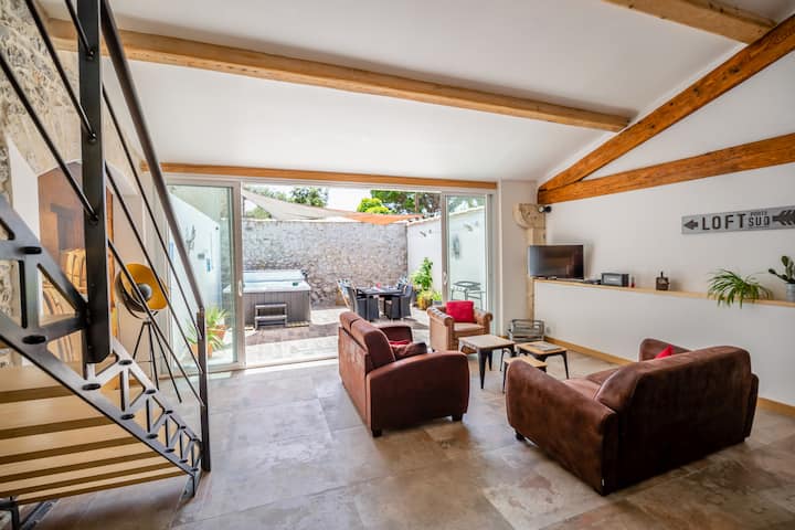 Gîte Chantelauze "Le Loft" Avec Jacuzzi - 10mn Mer - Narbona