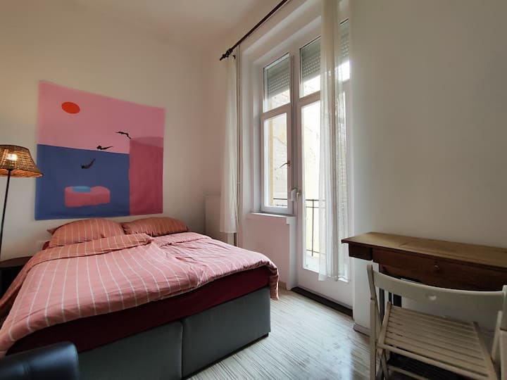 Serenity In The City - Ac, Private Balcony - 부다페스트