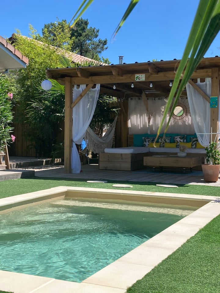Maison Détente Avec Piscine Entre Océan Et Bassin. - Lège-Cap-Ferret