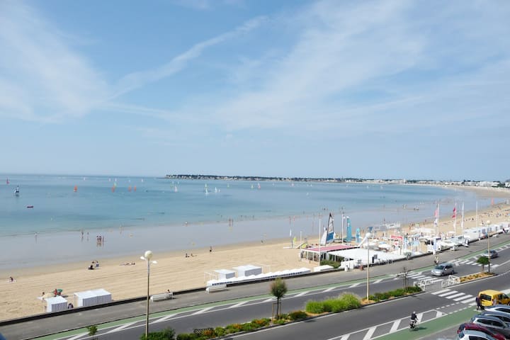 Mooie T2 Met Uitzicht Op De Zee, Hoge Verdieping, Luxe Gebouw, In De Buurt Van Av. De Gaulle, Wi-fi - Le Pouliguen