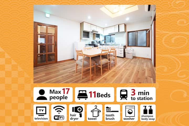 [Kg4] Large And Private Apartment In Shinsaibashi - Dotonbori