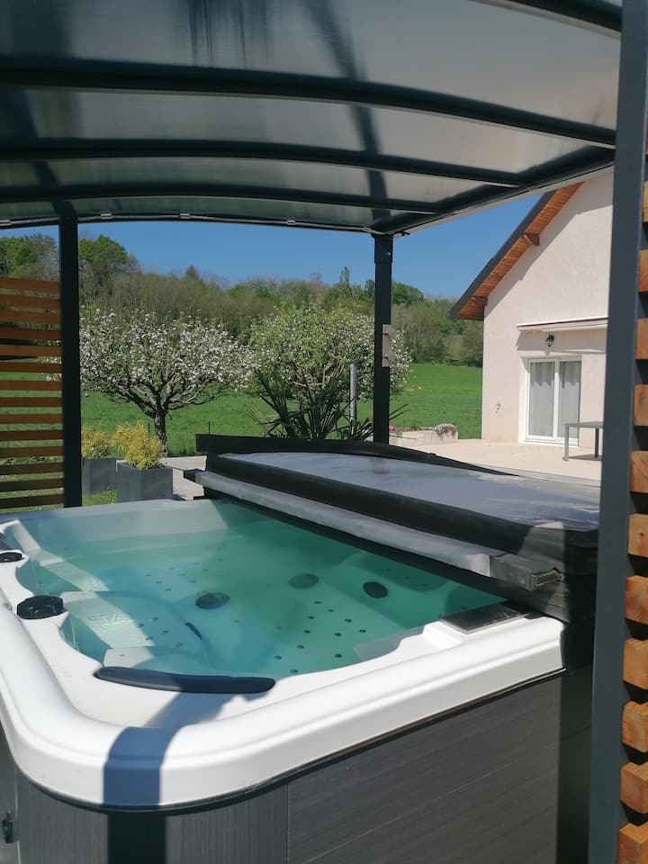 Maison Contemporaine De Campagne Piscine Et Spa - Belley