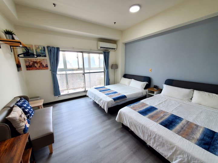 【優質的家 Elegant】2~4人房 西門站步行5分鐘／電梯大樓／獨立陽台／訂房首選 - Taiwan
