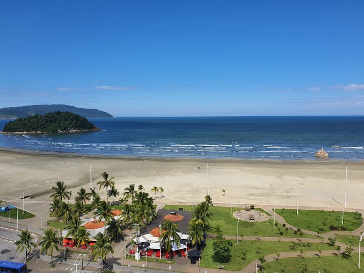 Apto Vista Mar + Wi-fi: O Melhor Do Itararé/sv - Sao Vicente, Brazil