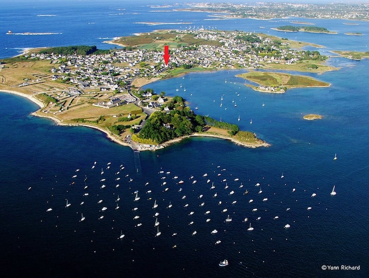 Ile Grande, Maison Vue Mer à 300 M De La Plage - Trebeurden
