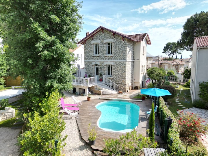 Villa Avec Piscine Dans Parc De Royan Plage 220m. - Royan