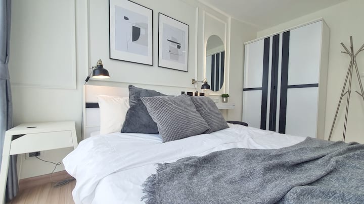 1min To Mrt|elegant Modernroom In Dt Bkk|wifi|7-11 - Bangkok