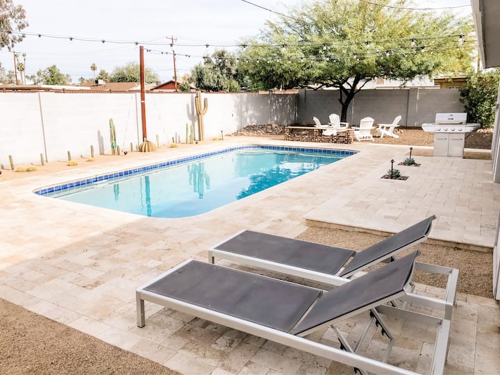 Chic Pool Oasis | Fresh Interior And Heated Pool - Tempe, AZ