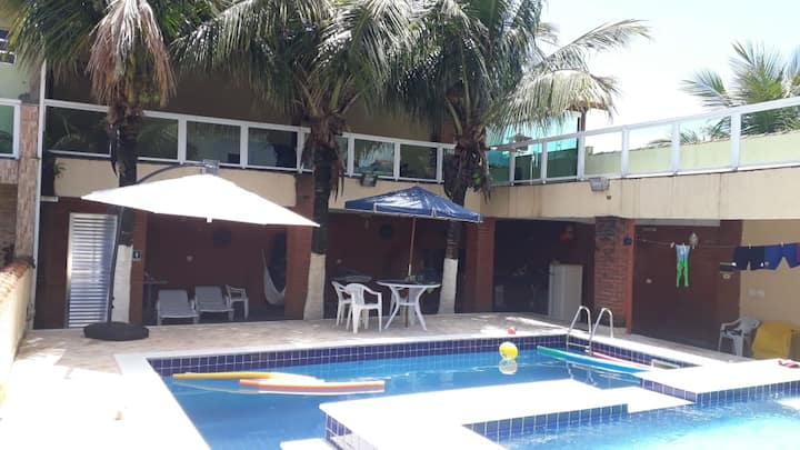 Casa C/ Piscina, Hidro, Mesa Sinuca, Cond. Fechado - Peruíbe