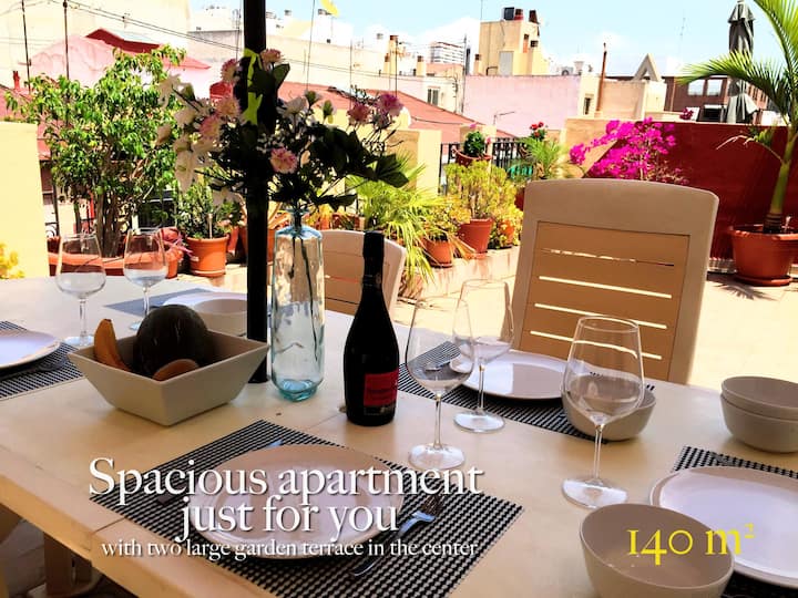 Cosy Apartment, 2 Garden Terraces In The Center - Alicante