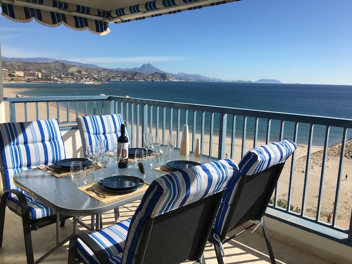 3-bdrm, Beachfront, Amazing View, Gym Squash 🎾 ⚽️ 🏀 - El Campello