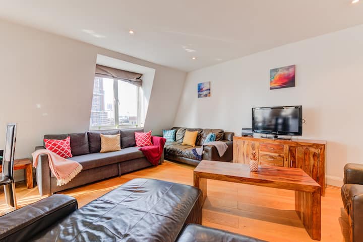 -20%! River Thames Top Floor 3br For 10 Ppl - London