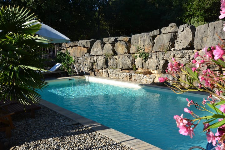 Mas En Pierre Xixe, Grande Piscine & Propriété - Les Vans