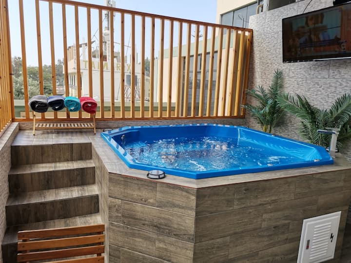 Casa 06 Hab, 02 Jacuzzi, Parrilla, A/c12 Personas - Ica