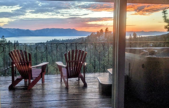 Lake View, Private Hot Tub, Fireplace Max 4 Guests - Genoa