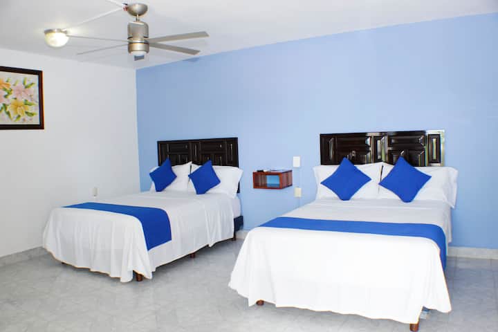 Cozy Family Room For 4 People Close To The Lagoon - Bacalar
