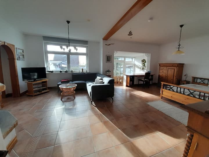 Ferienwohnung Seeigel (90m²) + Kamin Und Terrasse - Sassnitz