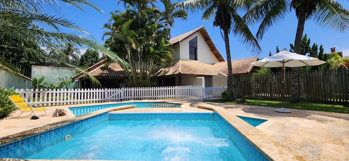 5 Quartos Com Ar, Piscina/jacuzzi, 100m Praia - Peruíbe