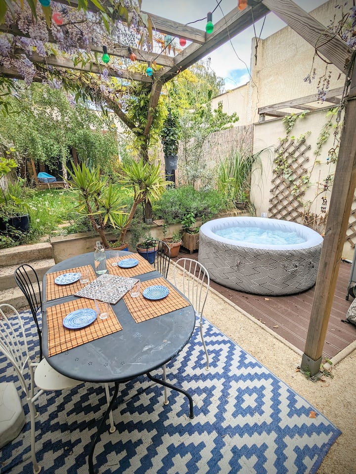 Maison Paisible Jardin & Jacuzzi à 500m De Paris - Pantin