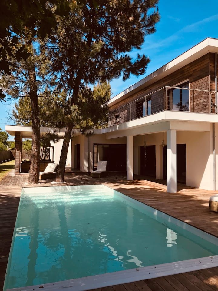 Villa 420m2, 16 Pers, Full Spa, 10min Vélo Bassin - Le Porge