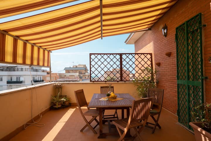 Attico Triremi Sea Front, Big Terrace .Top! - Fiumicino
