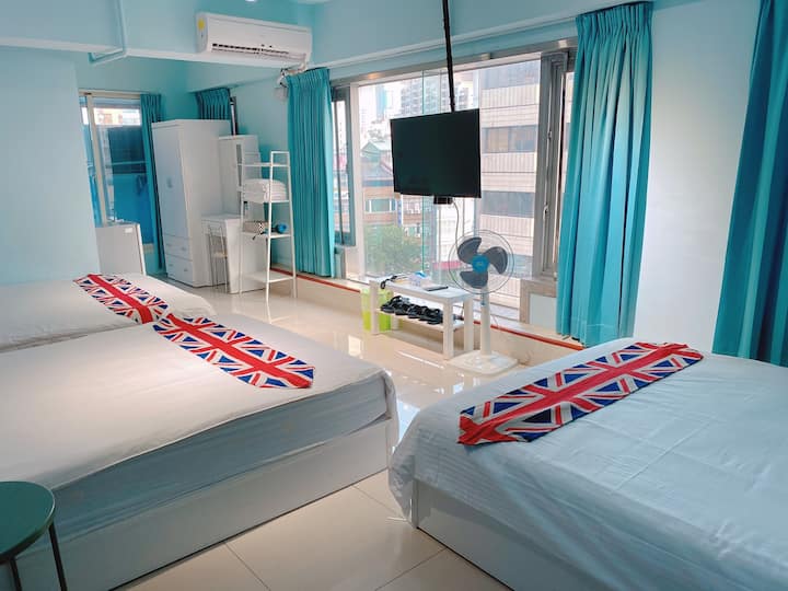 靉嗨文旅-豪華六人房(陽台)-近六合夜市、美麗島站 - 鳳山區