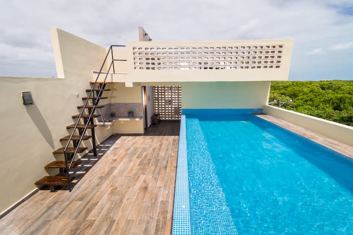 Studio Apartment Close To The Beach-starlink Wifi - Cancún