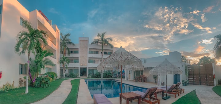 Cool & Safe Apt W/ Huge Pool And Fiber Optic Wi-fi - Tulum