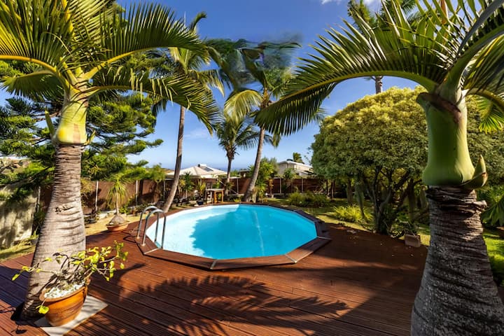 Logement Avec Piscine, Vue Savane Et Océan - Saint-Gilles les Bains