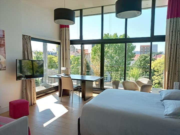 Grand Studio Vue Sur Jardins Et La Défense - La Garenne-Colombes