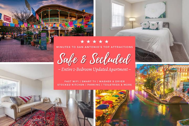 1br & 1ba Furnished Apt- Washer/dryer- Fully Equipped Kitchen- Monthly Rental - San Antonio, TX