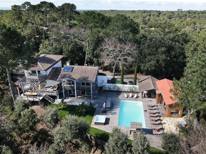 Villa Sand Golf Piscine Jacuzzi Salle De Gym - Seignosse