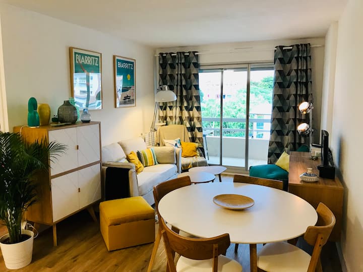 Cosy Appt. Terrace & Parking - Côte Des Basques - Biarritz