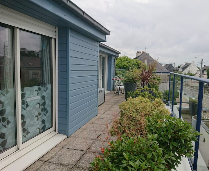 T3 Lumineux, 3 Lits, 2 Douches, 2 Terrasses - Vannes