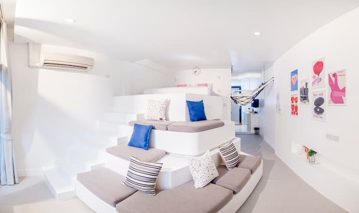 White Space Loft •1 Min To Airport Train& Pratunam - Bangkok