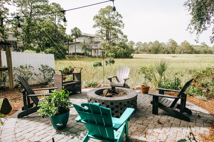 Artsy Beach House + Separate Studio Space! Views! - Tybee Island, GA