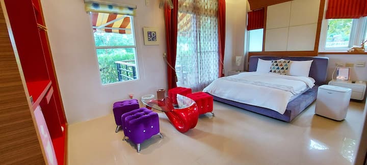 水筠間民宿,普普風獨棟庭院四人房,私人空間40坪,近羅東夜市、梅花湖、林業文化園區、宜農牧羊場 - 冬山鄉