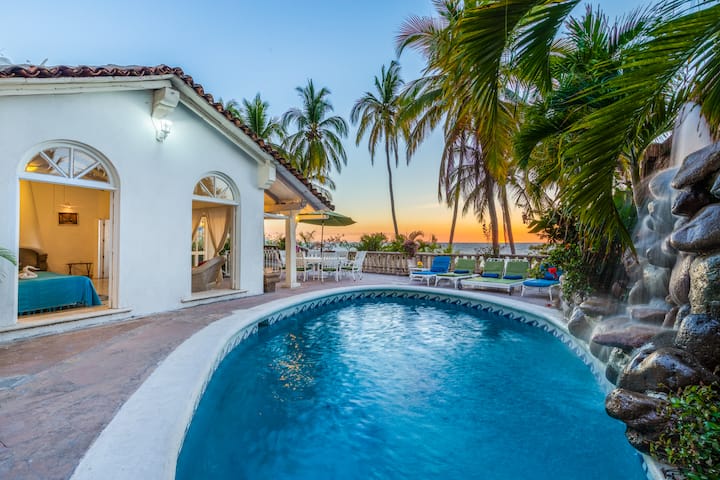 Colonial Beachfront Villa | Full Staff - Puerto Vallarta