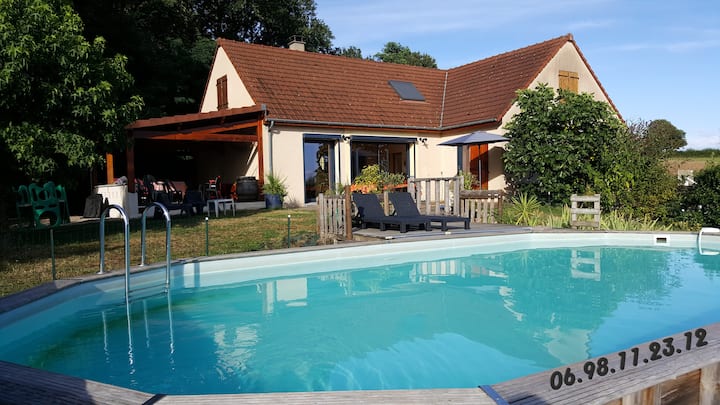 Grande Maison Et Chalet Avec Sauna, Boulodrome - Montceau-les-Mines