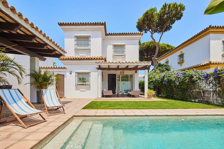 De Chili Peper Villa Met Zwembad Op 400 Meter Van Het Strand Van La Barrosa. - Chiclana de la Frontera