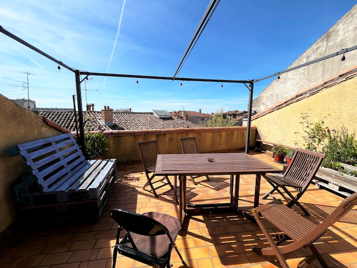 Intra Muros - 3 Chambres, Terrasse, Parking. - Avignon