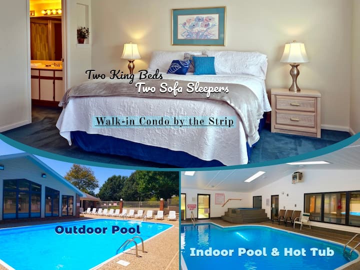 By Strip~walk-in~clean~2 Kings~indoor Pool~hot Tub - Branson