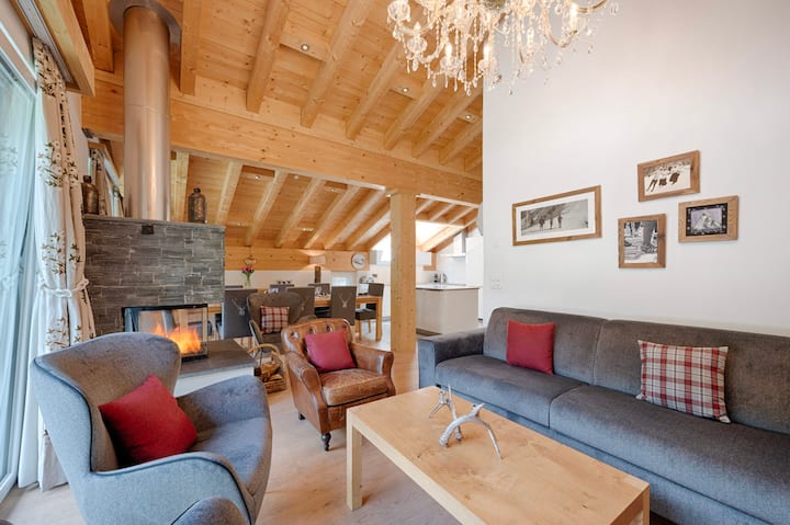 Chalet Tuftra Penthouse Sleeps 10 In Zermatt - Zermatt
