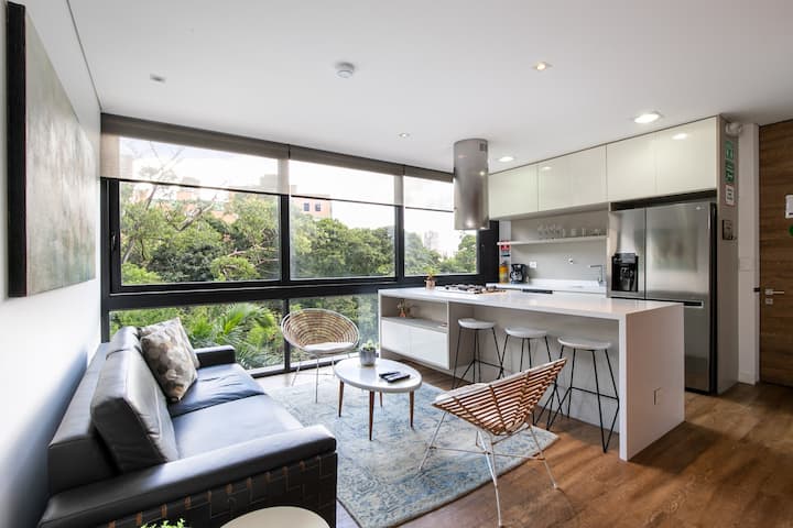 ✪Luxury Energy Living 401: 1 Bed + Sofabed ✅ - Medellín, Colombia