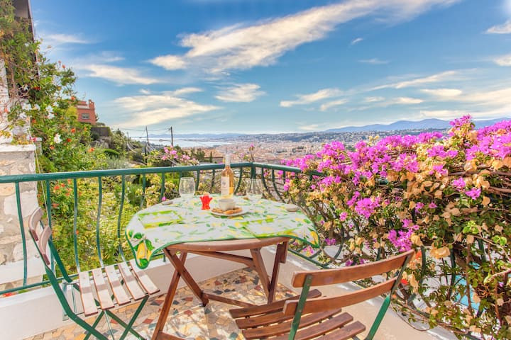 Belle Villa Avec Vue Imprenable Sur Nice + La Baie - Niza
