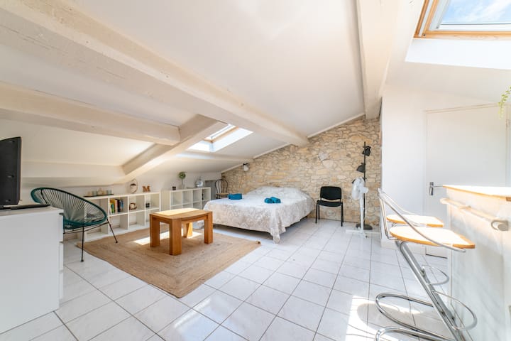 La Bohème Charmant Studio Mansardé Face Aux Halles - Narbonne