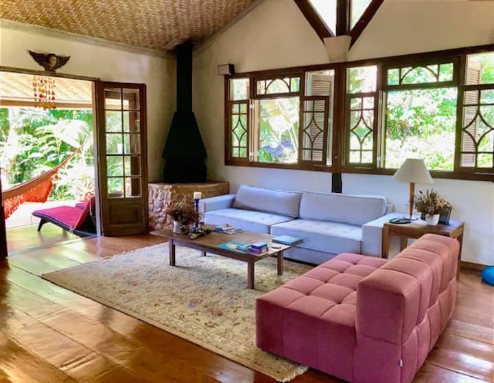 Casa Com Cachoeira, Conforto E Jardins - Ilhabela
