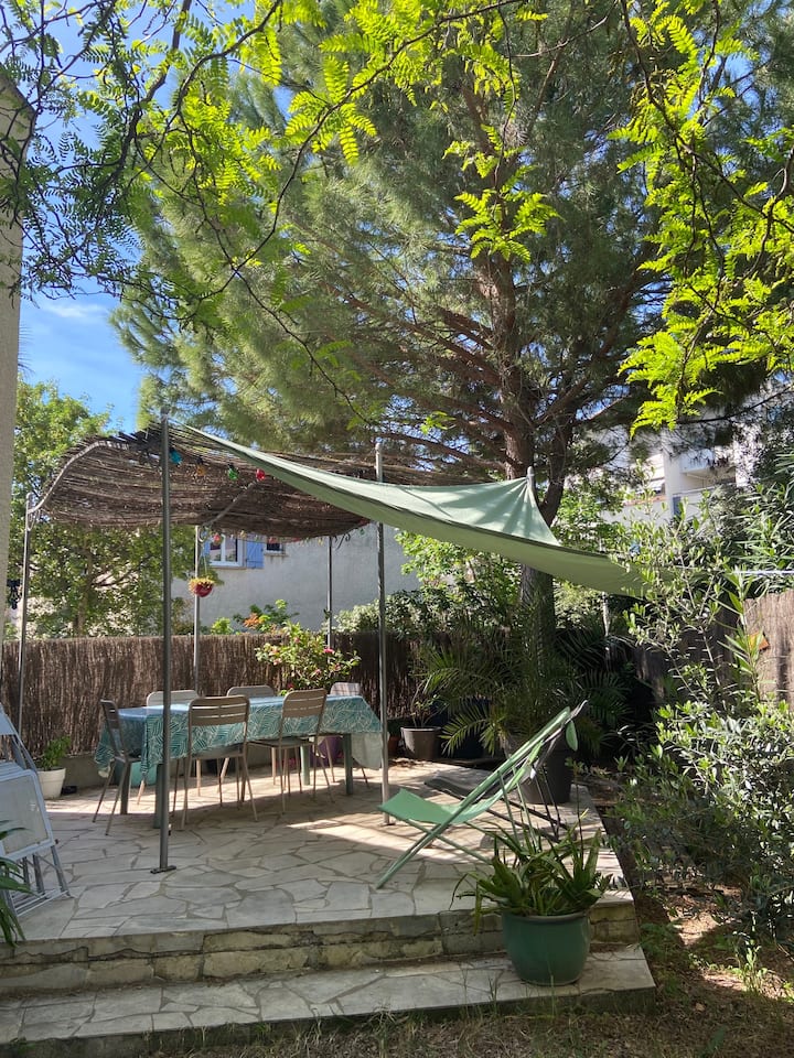 Montpellier: Maison Avec Clim Et Jardin Ombragé - Lattes